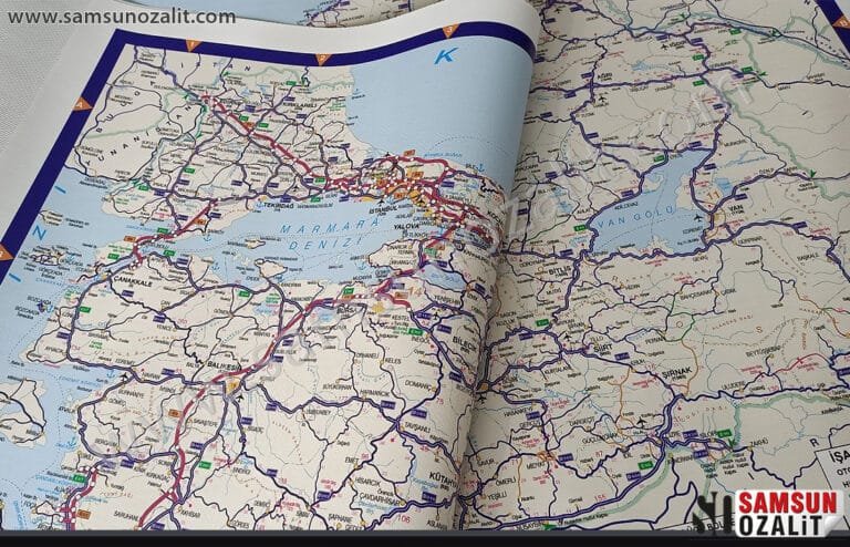 Türkiye Karayolları Harita baskısı, 2024 karayolu harita baskısı - Samsun Ozalit